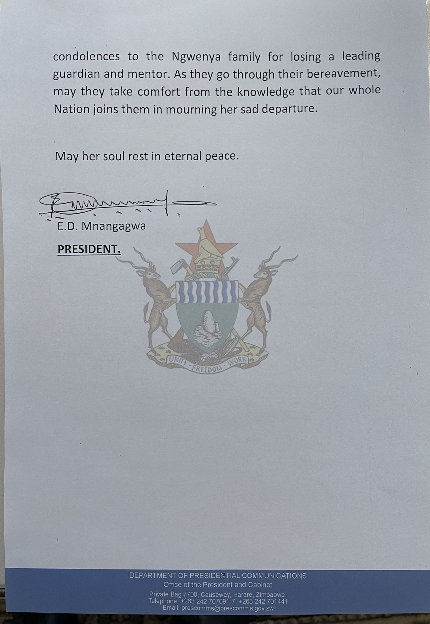 Veteran nationalist Jane Ngwenya dies -Newsday Zimbabwe